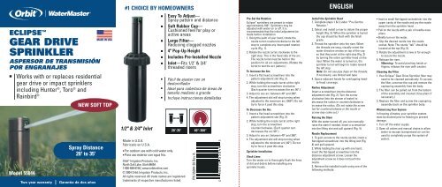 Orbit WaterMaster 55044 Eclipse Gear Drive Pop ... - Irrigation Direct