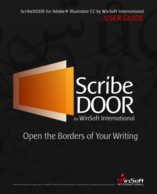 ScribeDOOR for Illustrator CC user guide - WinSoft