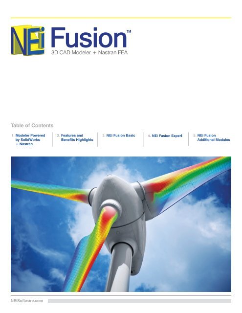 2. Modeler Powered by SolidWorks + Nastran FEA 3 ... - NEi Software