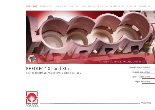 RHEOTEC* XL and XL+ - Foseco