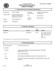 MSDS HOCUT 795-D - Quality Tools & Services, Inc.