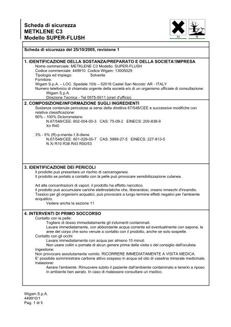 SUPER-FLUSH Scheda sicurezza.pdf - Wigam