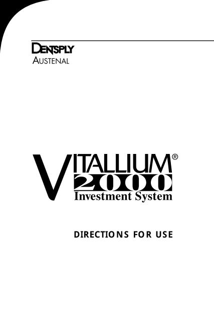 Vitallium 2000 Investment - Elephant Dental