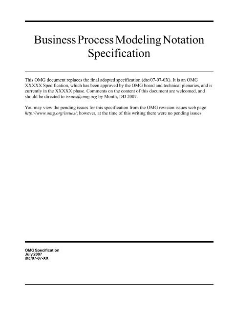 Business Process Modeling Notation (BPMN), Version 1.0 - tud.ttu.ee