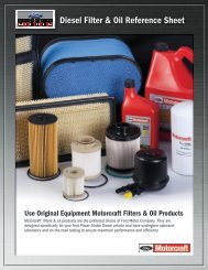 Motorcraft Oil Quick Reference Oil Applications and Crankcase - ILMA