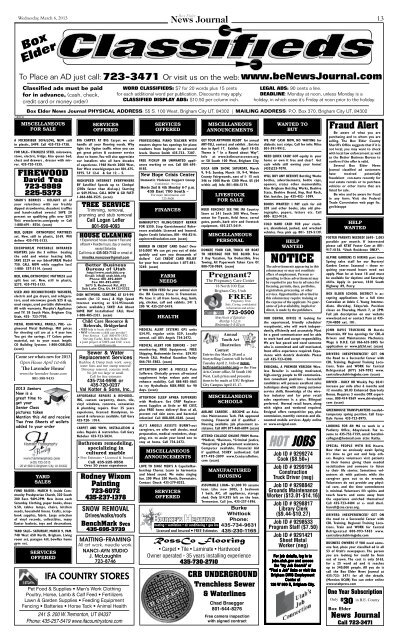 NOTICE - Box Elder News Journal