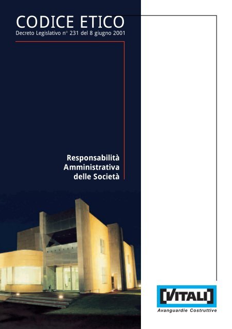 CODICE ETICO in pdf. - Vitali Spa