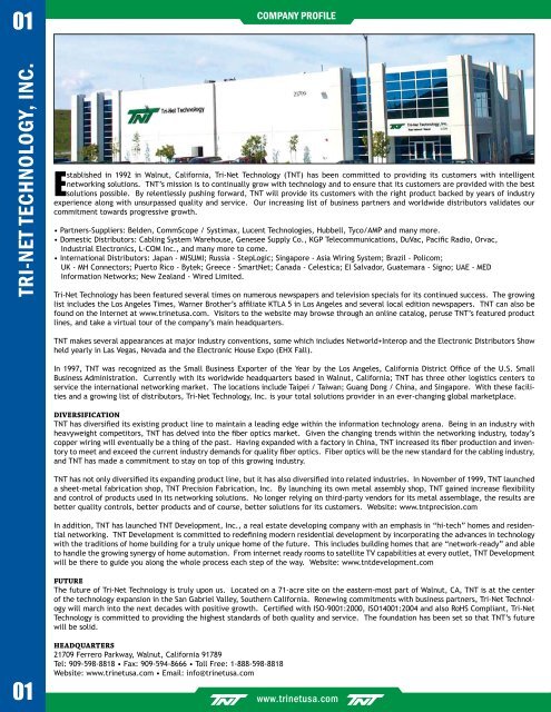 View Catalog - Tri-Net Technology