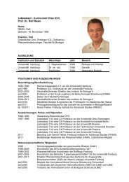 Curriculum Vitae (CV) Prof. Dr. Ralf Reski - Plant Biotechnology