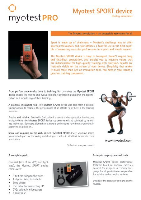 Myotest SPORT device