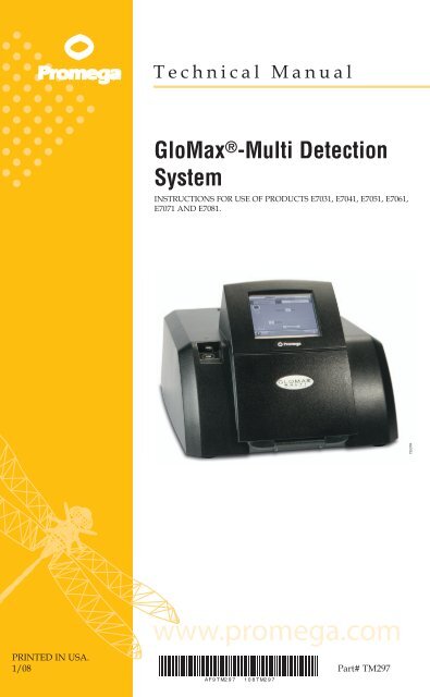 GloMax(R)-Multi Detection System Technical Manual, TM297