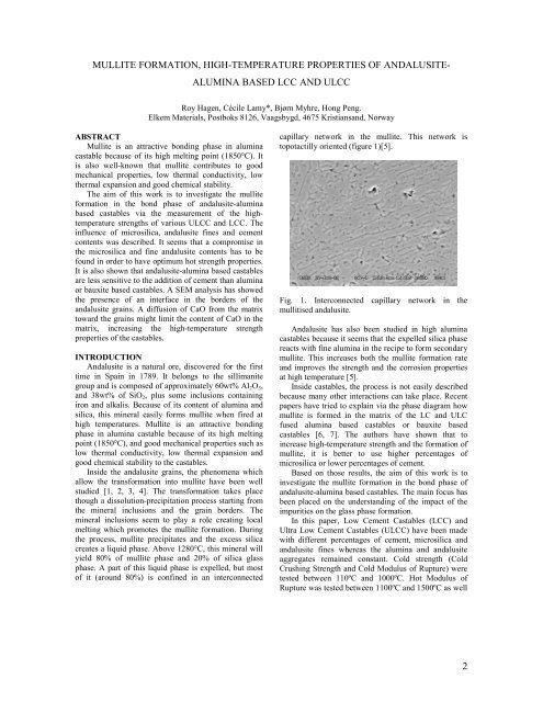 MULLITE FORMATION, HIGH-T