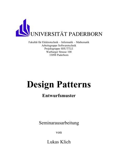 Design Patterns Entwurfsmuster