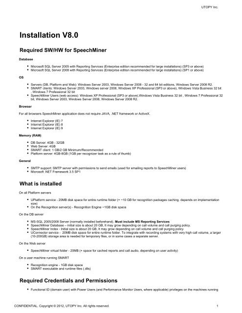 Installation V8.0 - Genesys Documentation