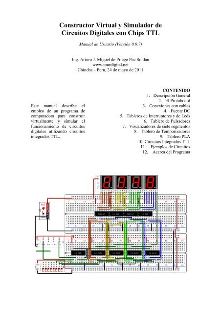 Constructor Virtual y Simulador de Circuitos Digitales con Chips TTL
