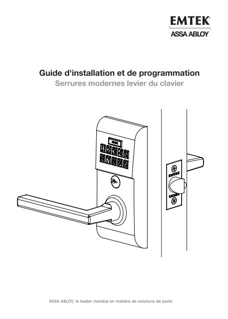 Guide d'installation et de programmation - Emtek