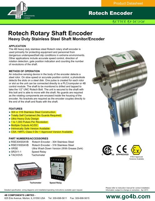 Rotech Rotary Shaft Encoder - 4B