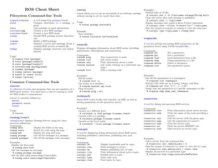 Rotem Cheat Sheet