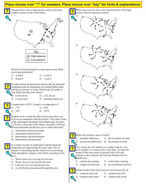 Weather - New York State Regents Earth Science