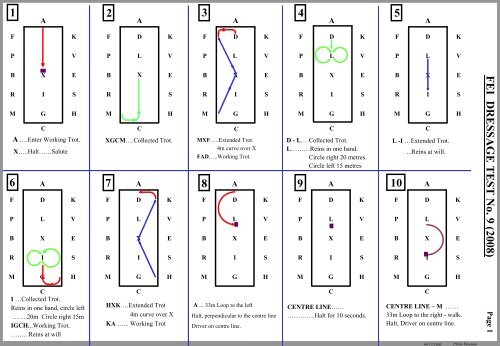 FEI Driven Dressage Test No 9 - Diagram