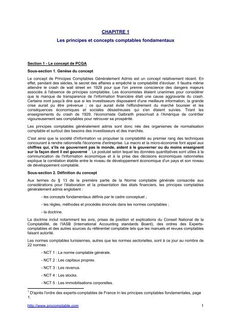 Les Concepts Et Principes Comptables Fondamentaux Procomptable