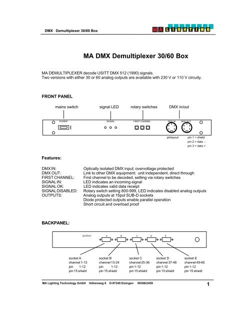 MA DMX Demultiplexer 30/60 Box - audioscene