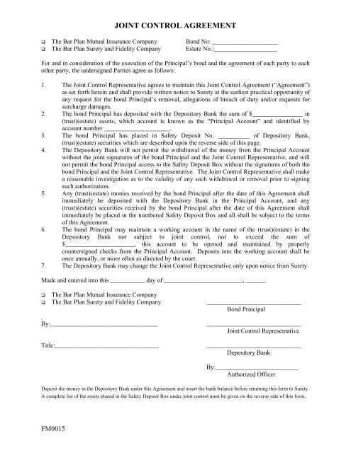 What Is A Joint Control Agreement - Infoupdate.org