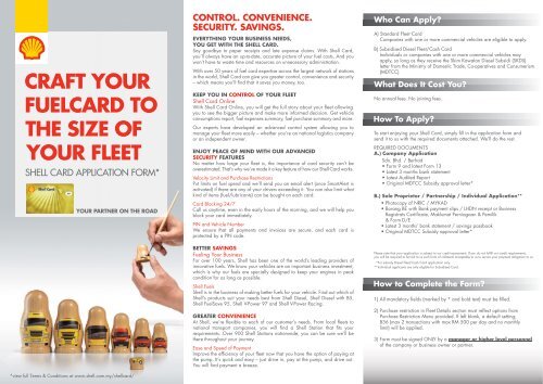 Shell Card Application Form