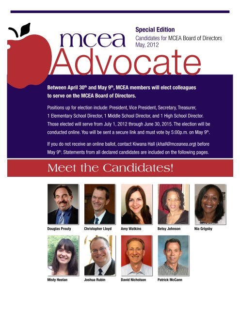 Meet the Candidates! - MCEA | Montgomery County Education ...