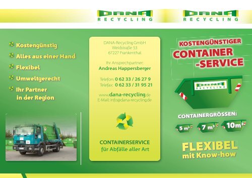 Flyer Dana Container