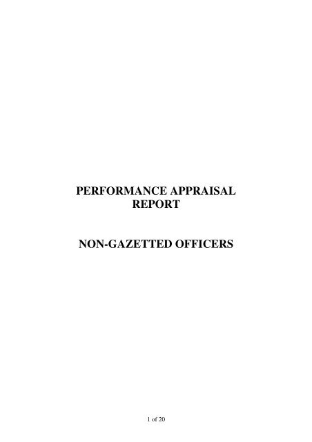 performance appraisal report non-gazetted officers - Seri.ap.gov.in