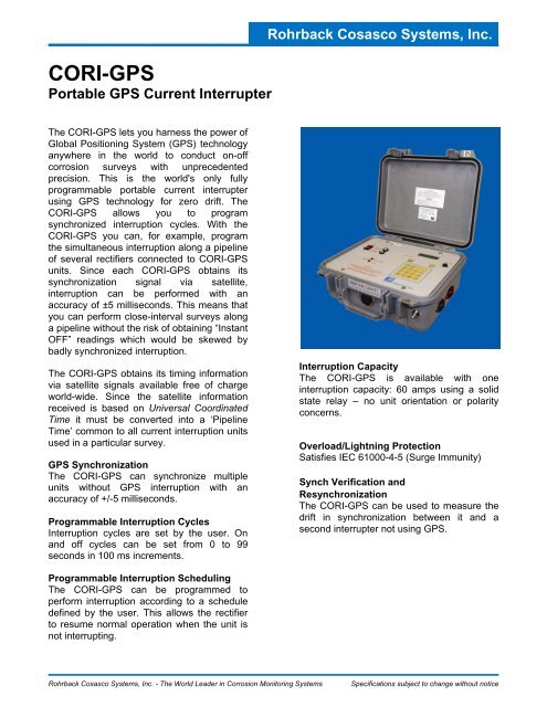 CORI-GPS - Rohrback Cosasco Systems