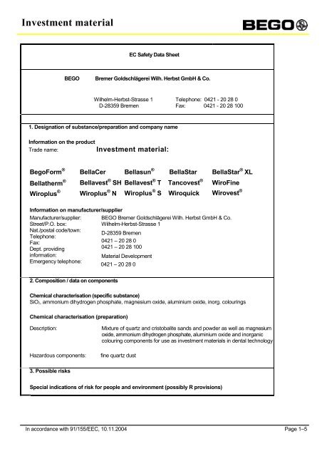 Download PDF - Bego USA