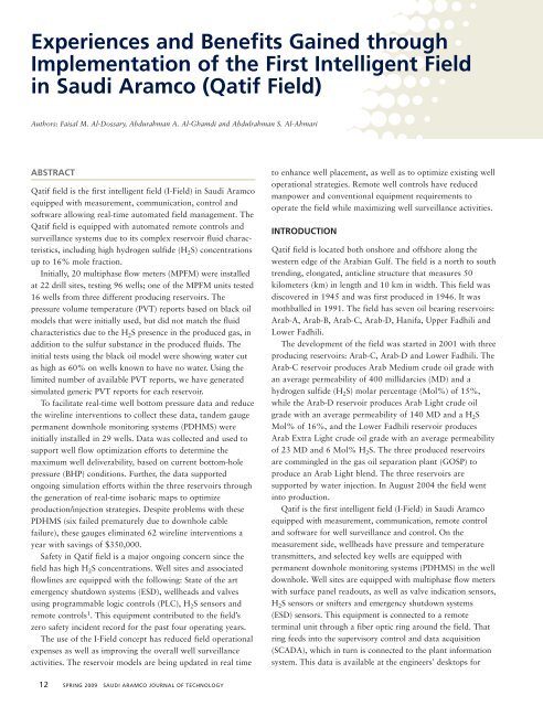 Qatif Field - Saudi Aramco