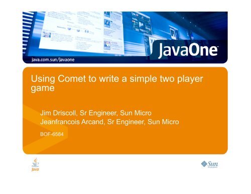 Using Comet To Write A Simple Two Player Game Java