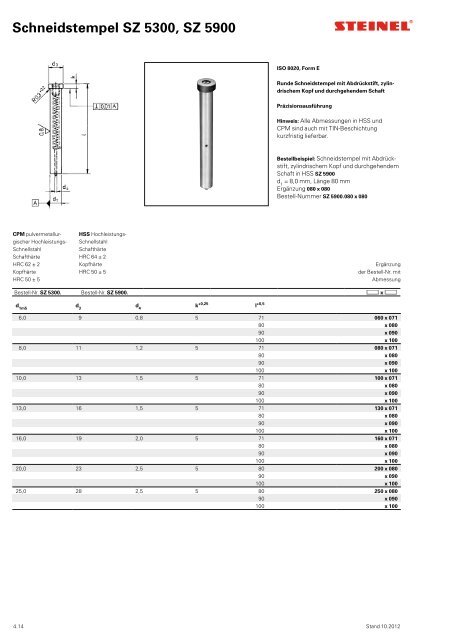 Schneidstempel SZ 5300, S
