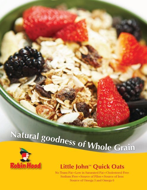 Robin Hood Â® Little Johnâ ¢ Quick Oats - Cargill Foods