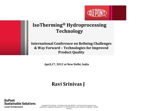 Isotherming Hydroprocessing Technology - World Petroleum Council