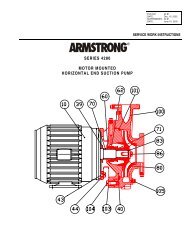 service work instructions series 4030, 4280 ... - Armstrong Pumps