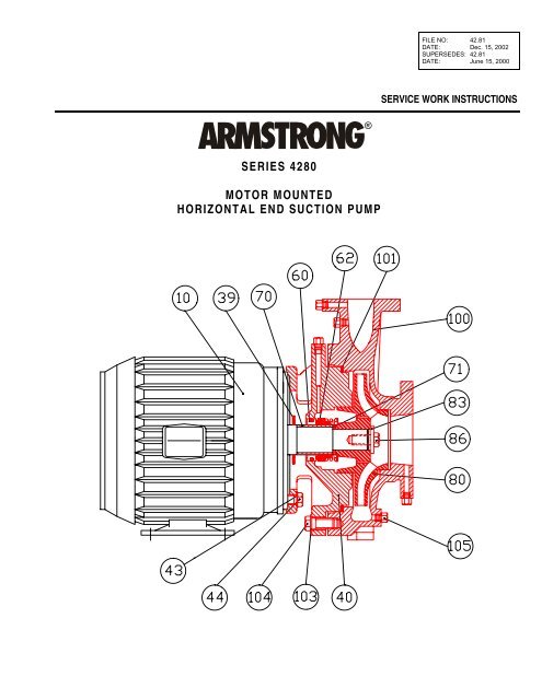 Series 4280 Service Work Instructions - Armstrong Pumps