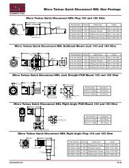 Micro Quadrax Connectors - Sabritec