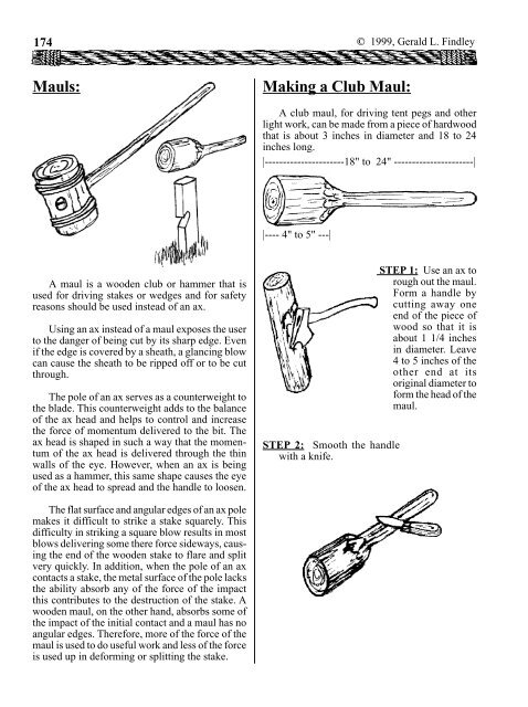 Mauls: Making a Club Maul: - Rope Works