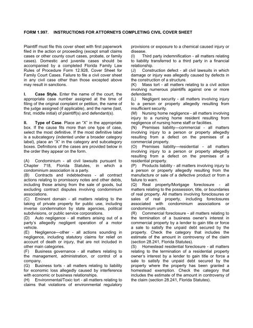 form 1.997. instructions for attorneys completing civil cover