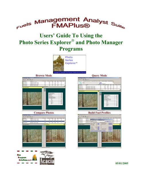 Guide To Using the Photo Series Explorer - Fire Program Solutions