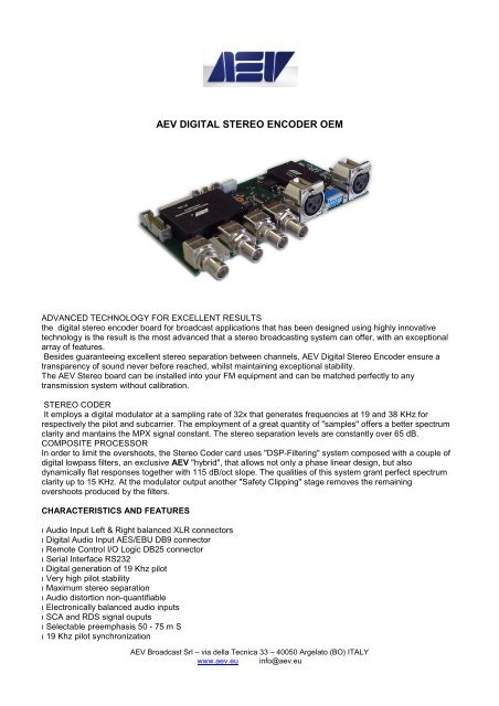 Stereo Encoder OEM - AEV
