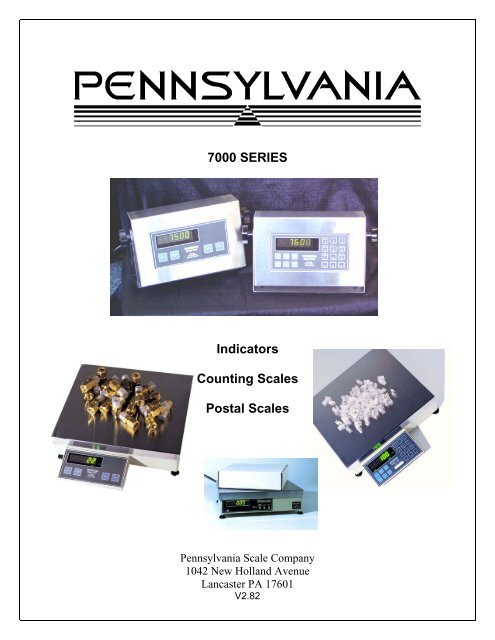 Full Service Manual - Pennsylvania Scale Company