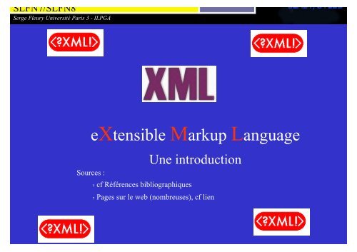 SLIDES XML - Accueil