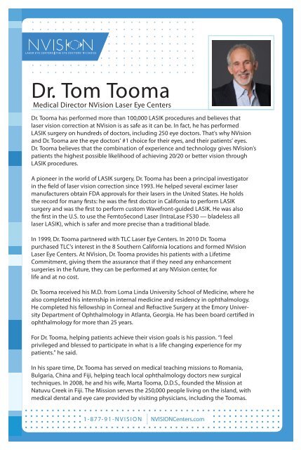 Dr Tooma.indd - NVISION Laser Eye Centers