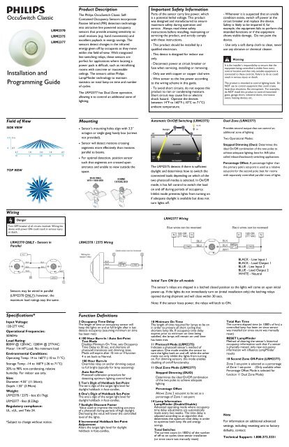 LRM2370 Install Guide Version 1.pub - Philips Lighting Controls
