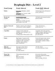 Level 2 Dysphagia Mechanically Altered* This diet consists of foods ...